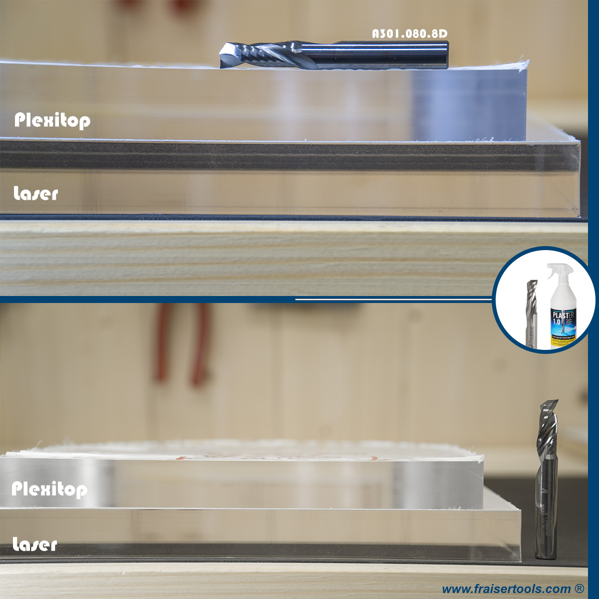 Polishing router bit for Acrylic & Plexiglass | PLEXITOP