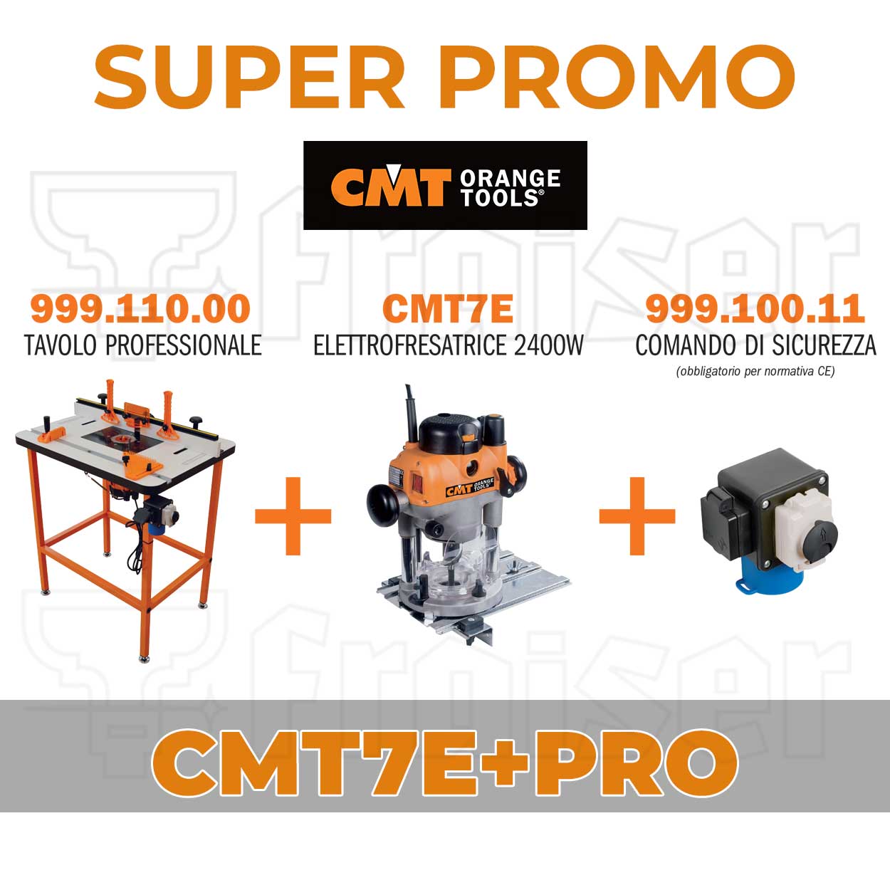 CMT 999.110.00 Professional table for electric milling machine - Fraiser