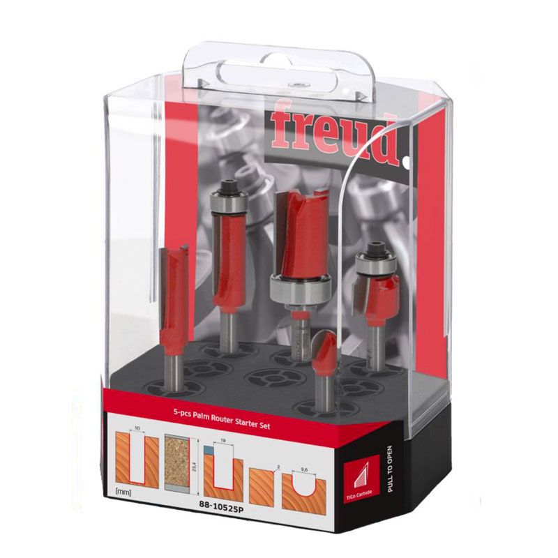 Freud straight cutter set - 8 mm shank - Fraiser