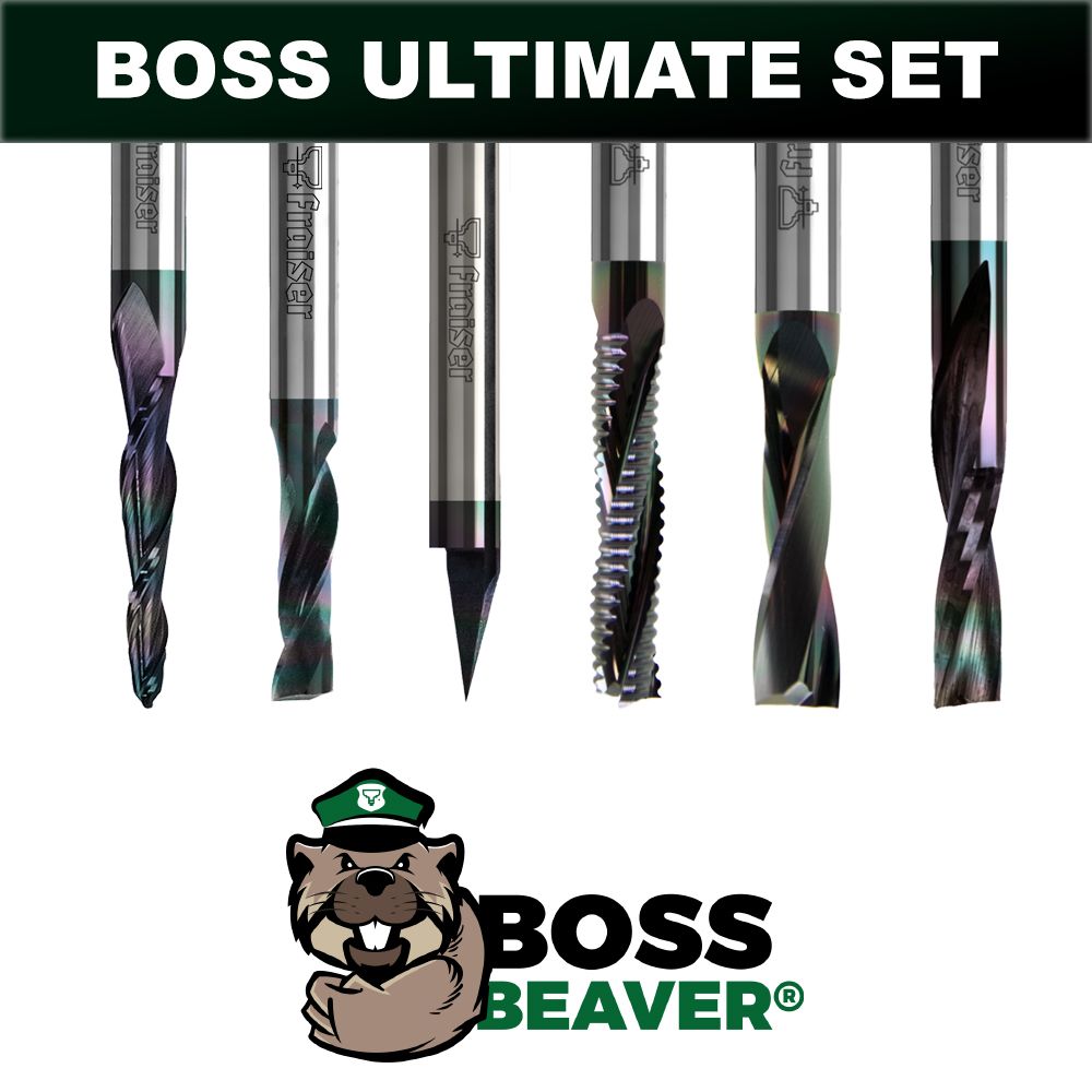 BOSS ULTIMATE SET | Boss Router bits kit for CNC - Fraiser