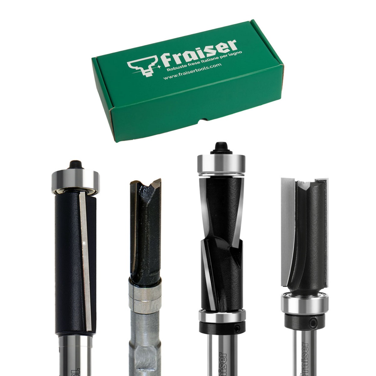 Copy and trim router bits set with bearing - Fraiser