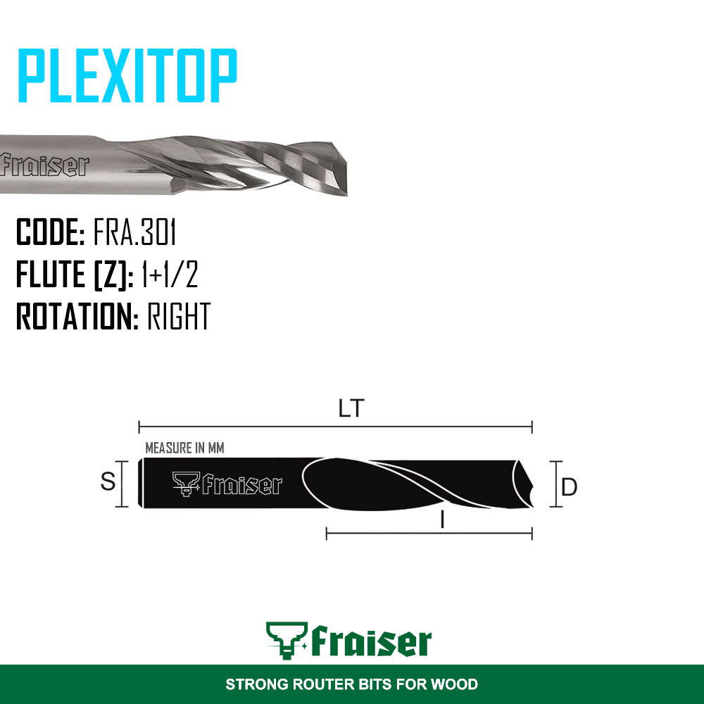 Polishing router bit for Acrylic & Plexiglass | PLEXITOP